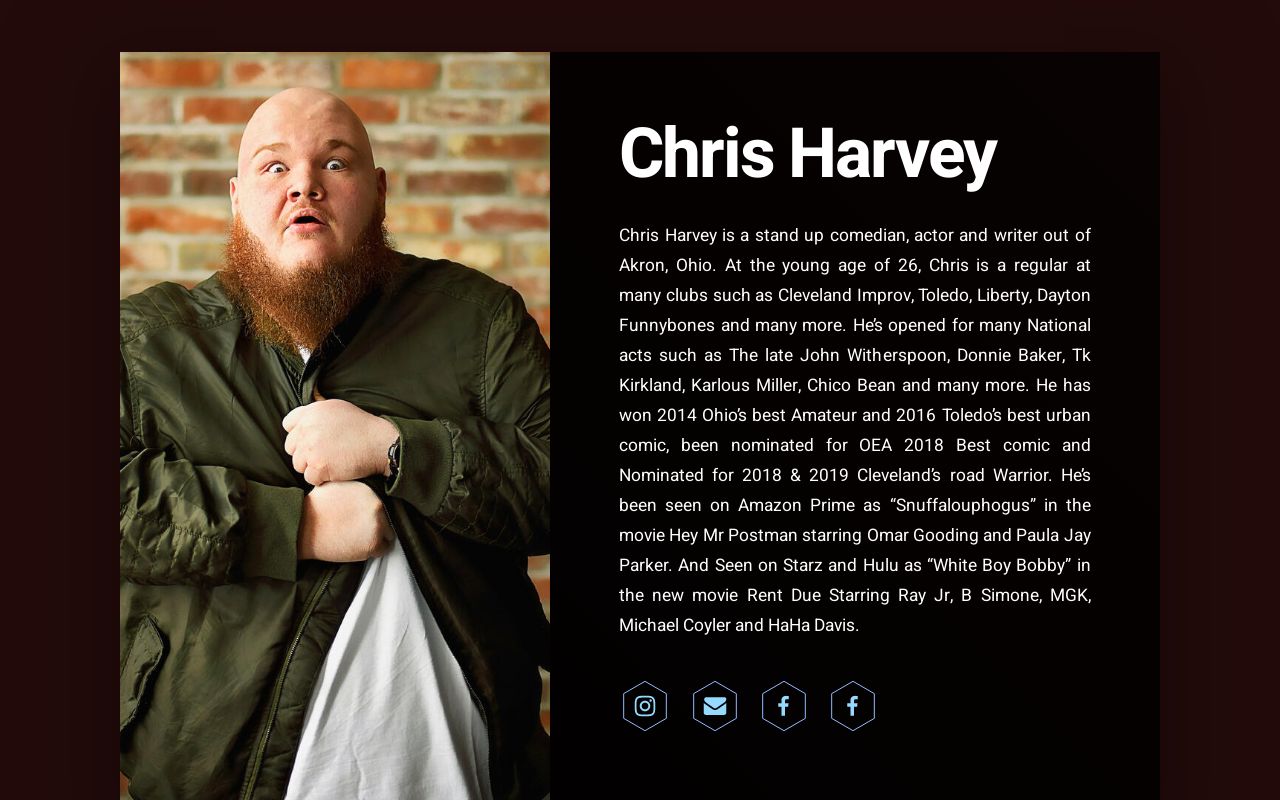Website of Comedian Chris Harvey
